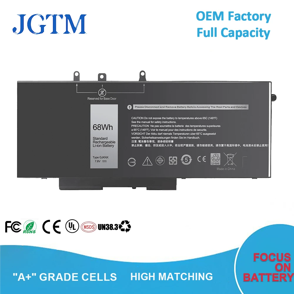 7000Mah GJKNX Laptop Battery for Dell Latitude 5480 5580 5590 5490 5280 ...