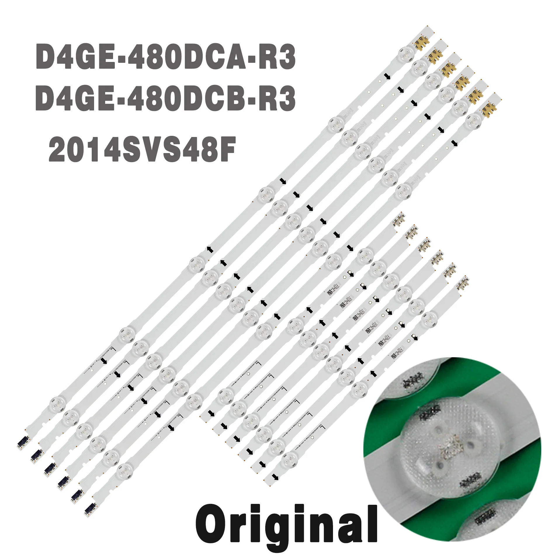 5set-LED-Backlight-Strip-For-Samsung-LED-TV-UE48H6400-UE48H6200AK-D4GE ...