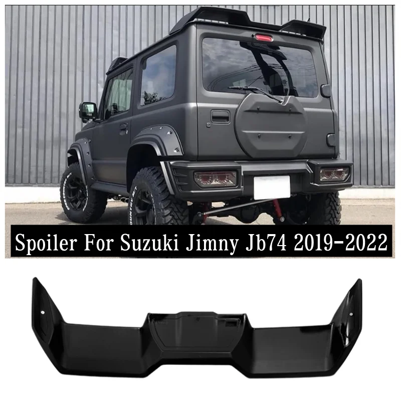 For Suzuki Jimny Jb74 2019-2022 High Quality Abs Bright Black Car Rear Trunk Lip Spoiler Roof ...