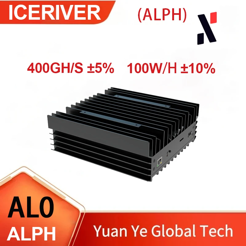 New-IceRiver-ALPH-AL0-Miner-400GH-s-Hashrate-100W-Power-Alephium-Coin ...