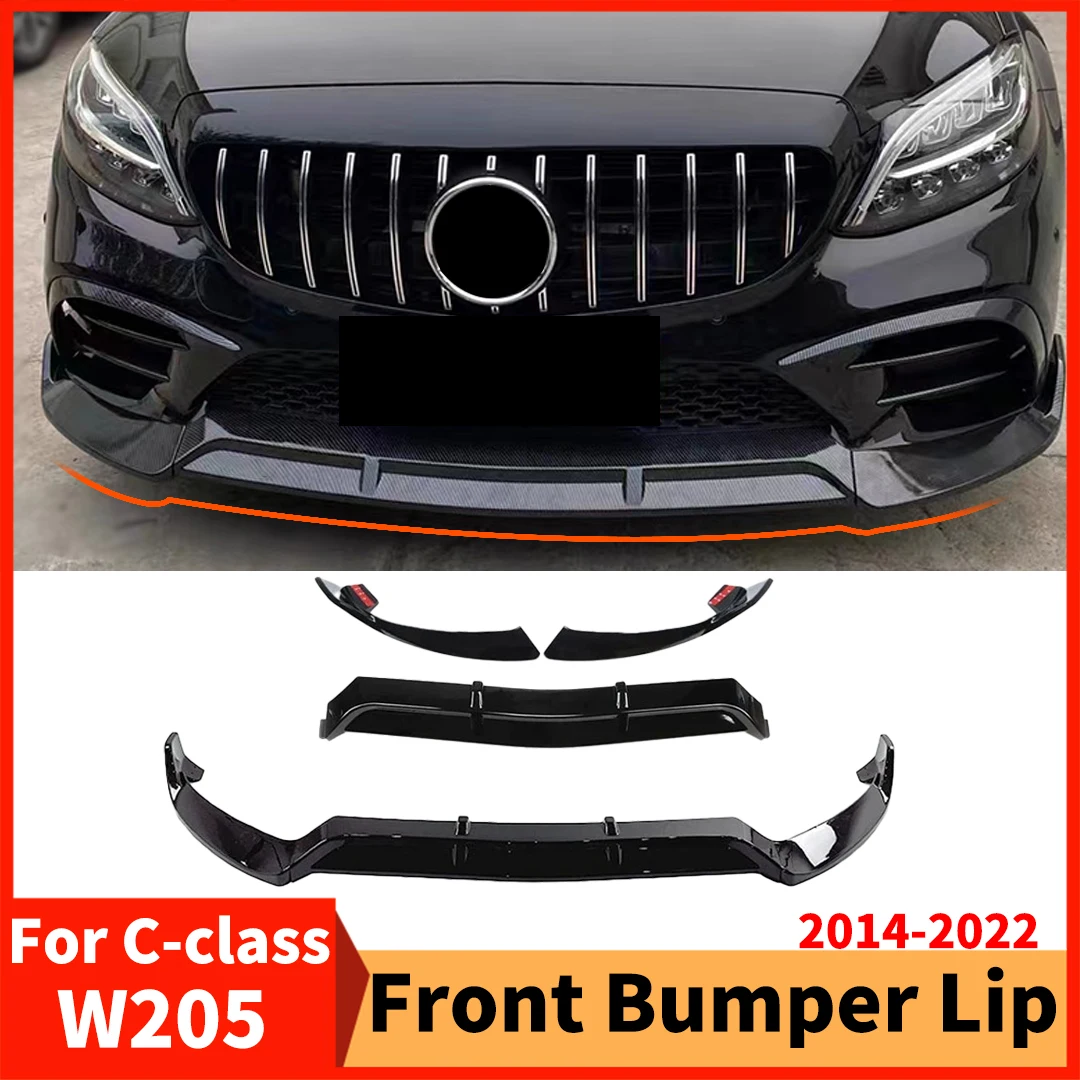 Splitter Deflector Front Bumper Lip Chin For Mercedes Benz C W205 2014 ...