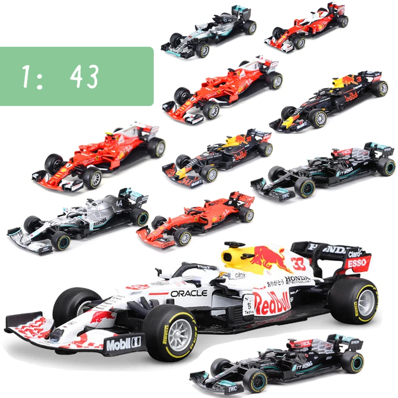 Bburago 1:43 2021 Mercedes Car #44 Verstappen Ferrari Rb16b F1 2021 ...