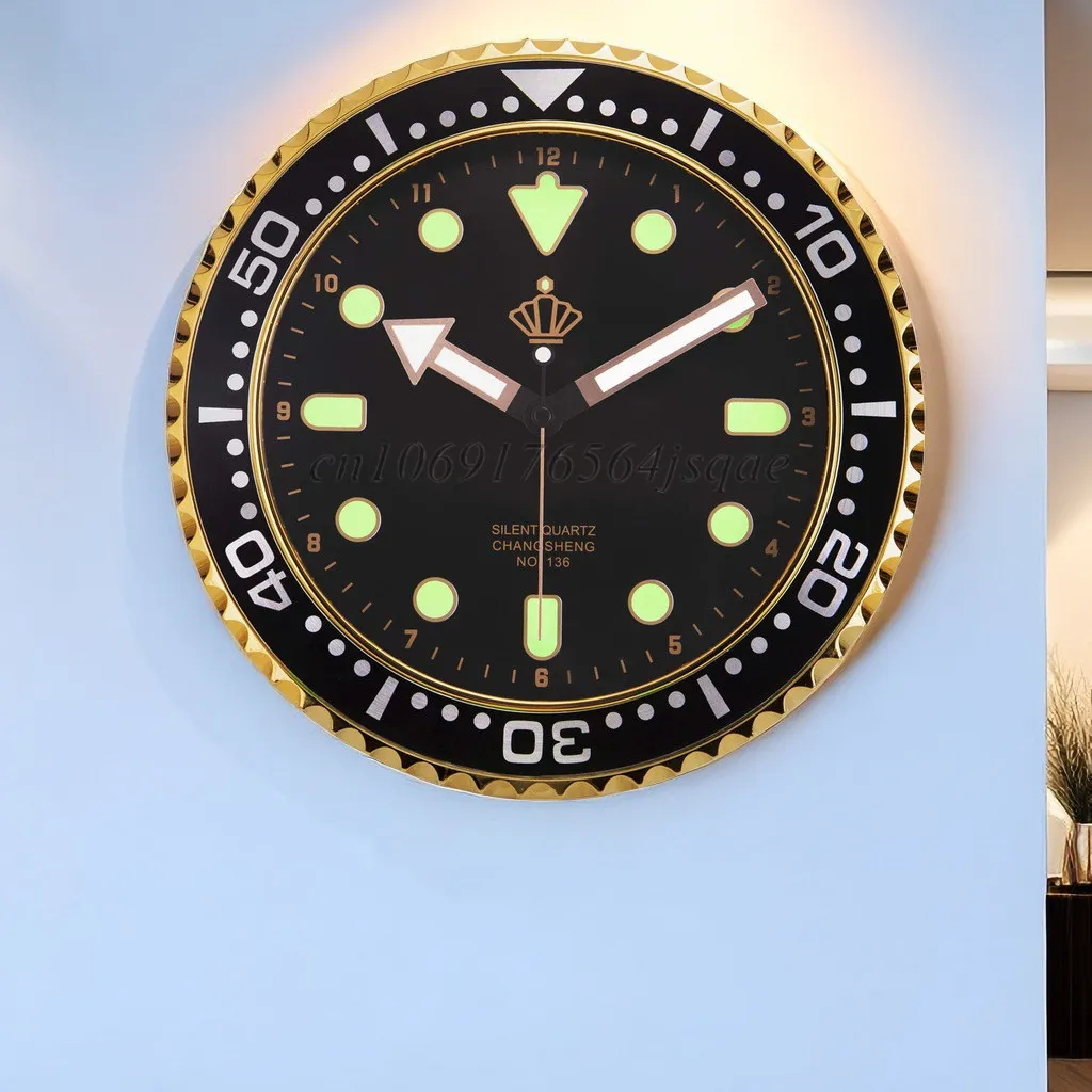 2024-Luxury-Wall-Clock-Modern-Design-Large-Role-Wall-Clocks-Luminous ...