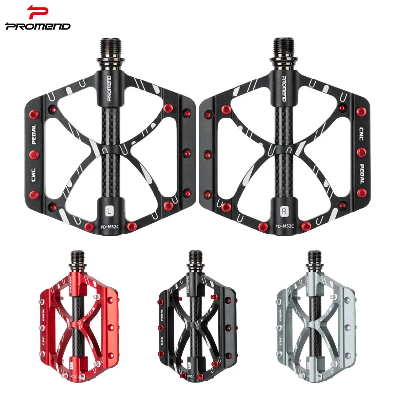 PROMEND Mountain Bike PedalsAluminum 52CNC Perrin Carbon Tube with Anti ...