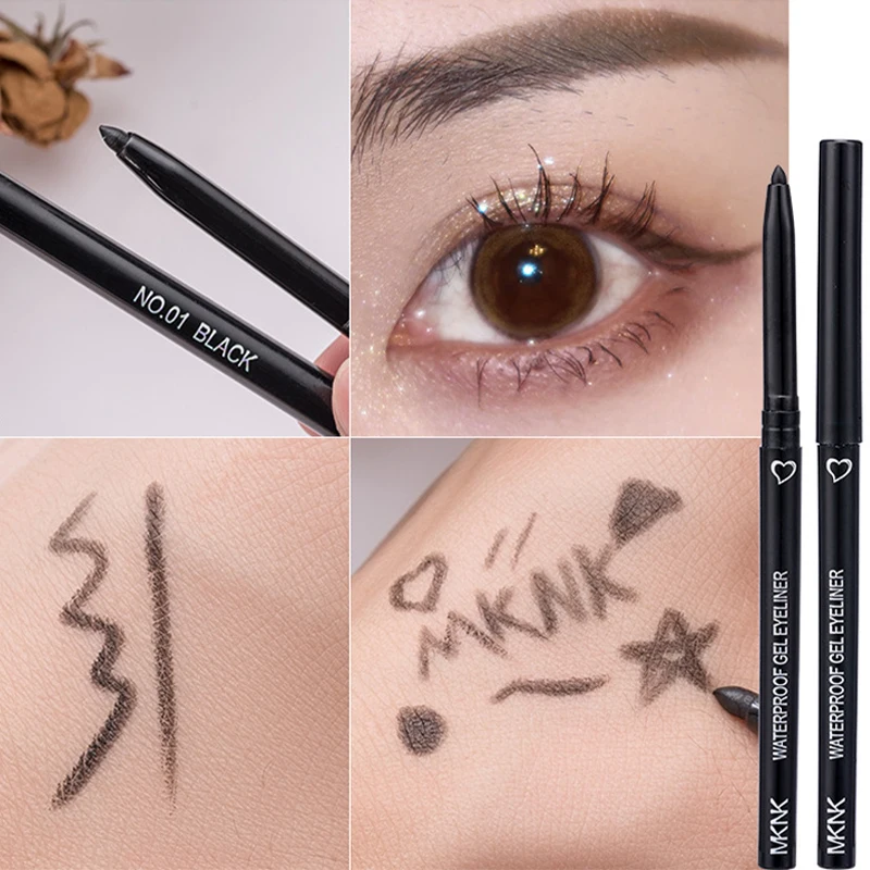 Waterproof Eyeliner Gel Pencil Quick Dry Silky Crayon Eye Liner Pen ...