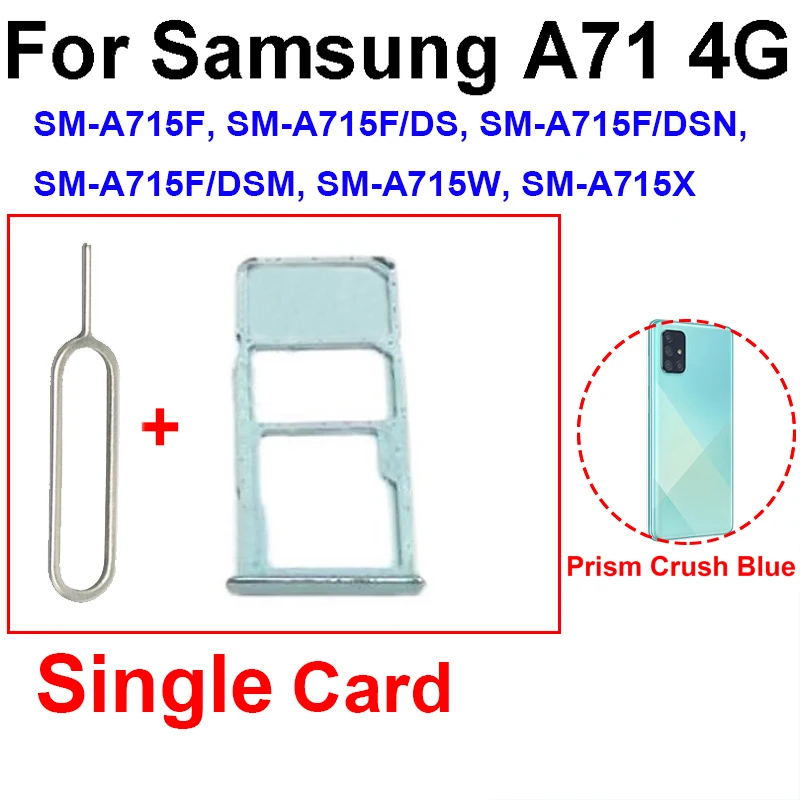 SIM Card Slot Card Holder Adapter For Samsung A51 A515 A515F A71 A715 ...
