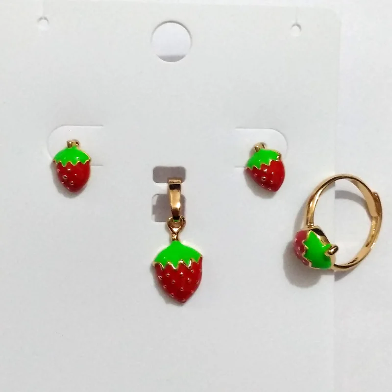 귀여운 아이 쥬얼리 세트 아기 소녀 펜던트 유아 반지 어린이 선물 귀걸이 아프리카 골드 두바이 보석 Bijoux Bebe ...