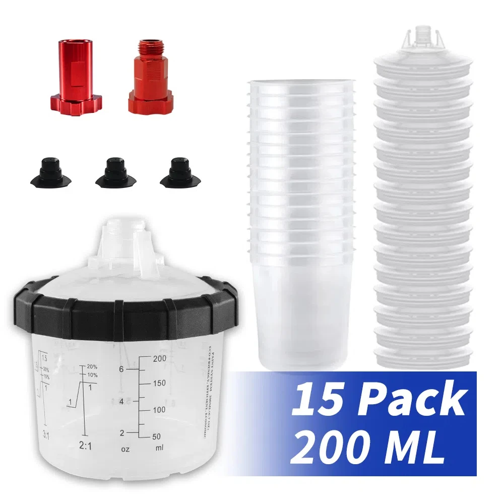 15/20Pcs Spray Gun Paint Mixing Cup Quick Cup Spray Gun Tank 6.76 oz ...