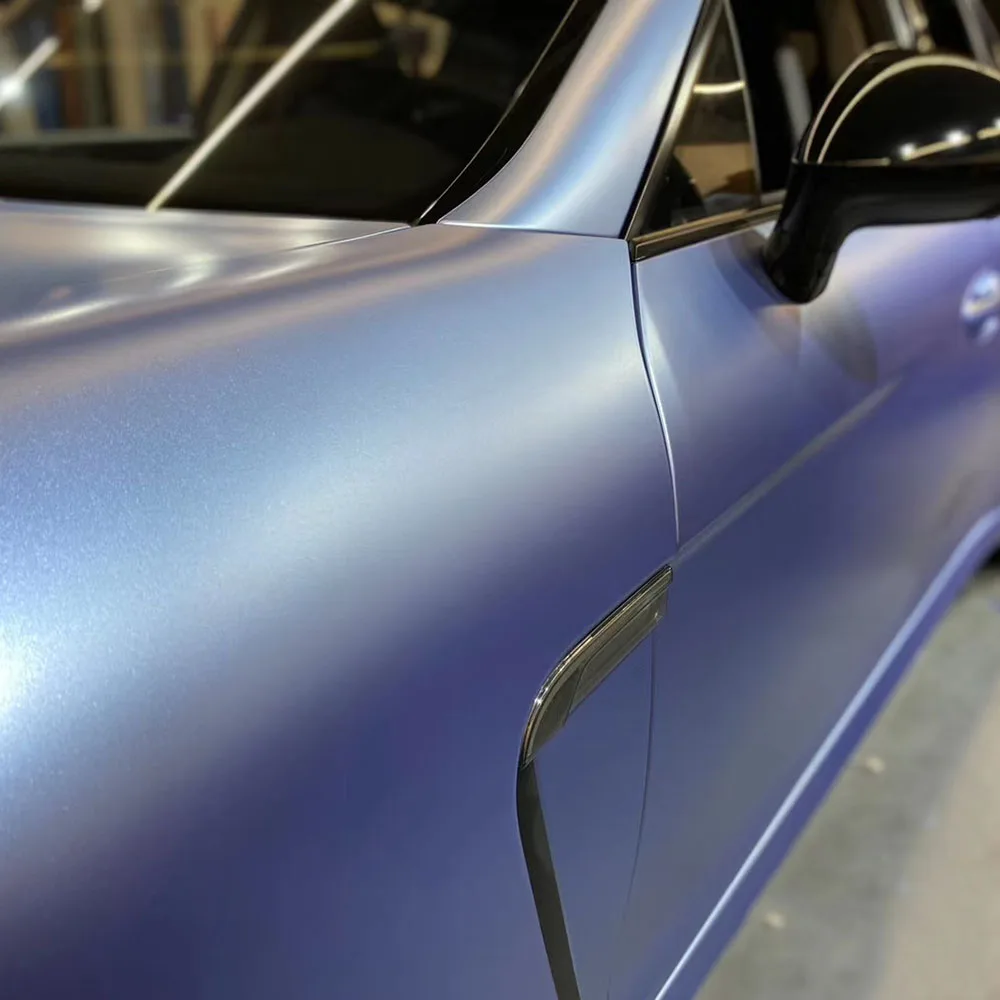 Matte Metallic Blue Car Paint