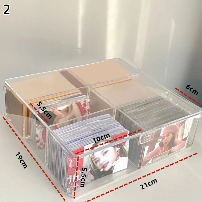 Transparent-InsPhotocard-Holder-Acrylic-Postcards-Stickers-Storage-Box ...
