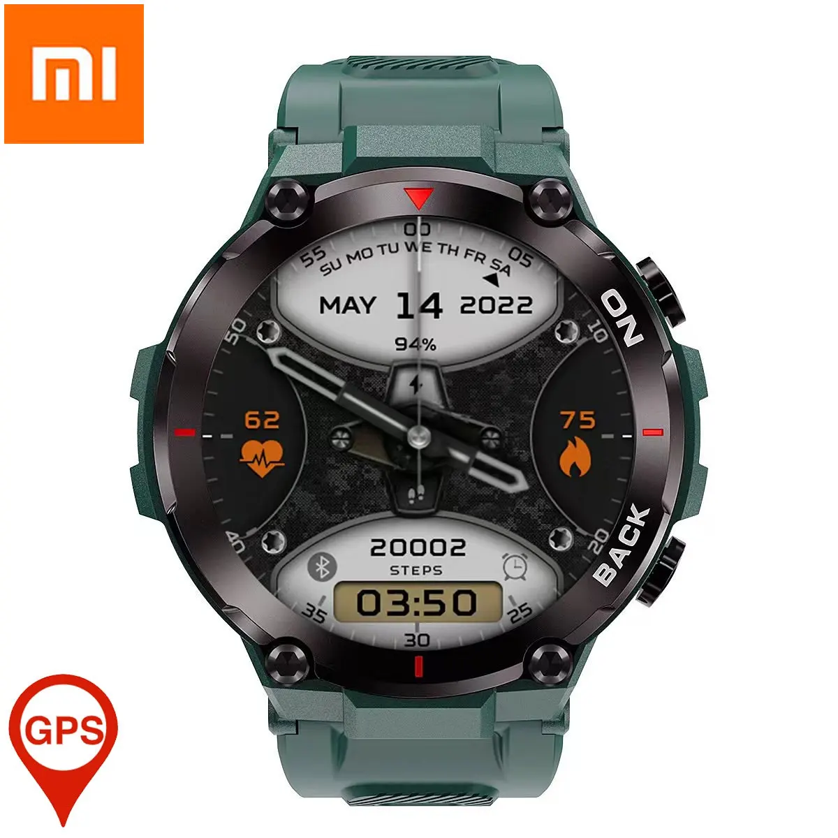 Xiaomi reloj inteligente K37 para hombre, pulsera deportiva con GPS, 480mah, Monitor de ritmo ...