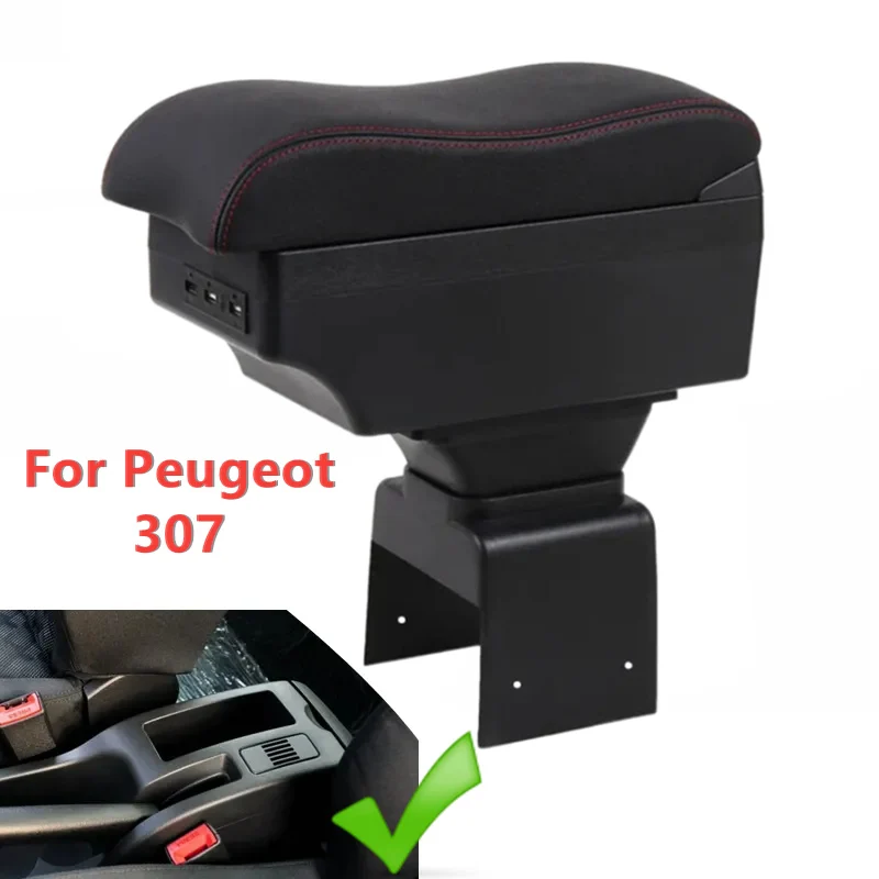 Car Armrest Box for For Peugeot 307 Hand Arm Rest Center Console ...