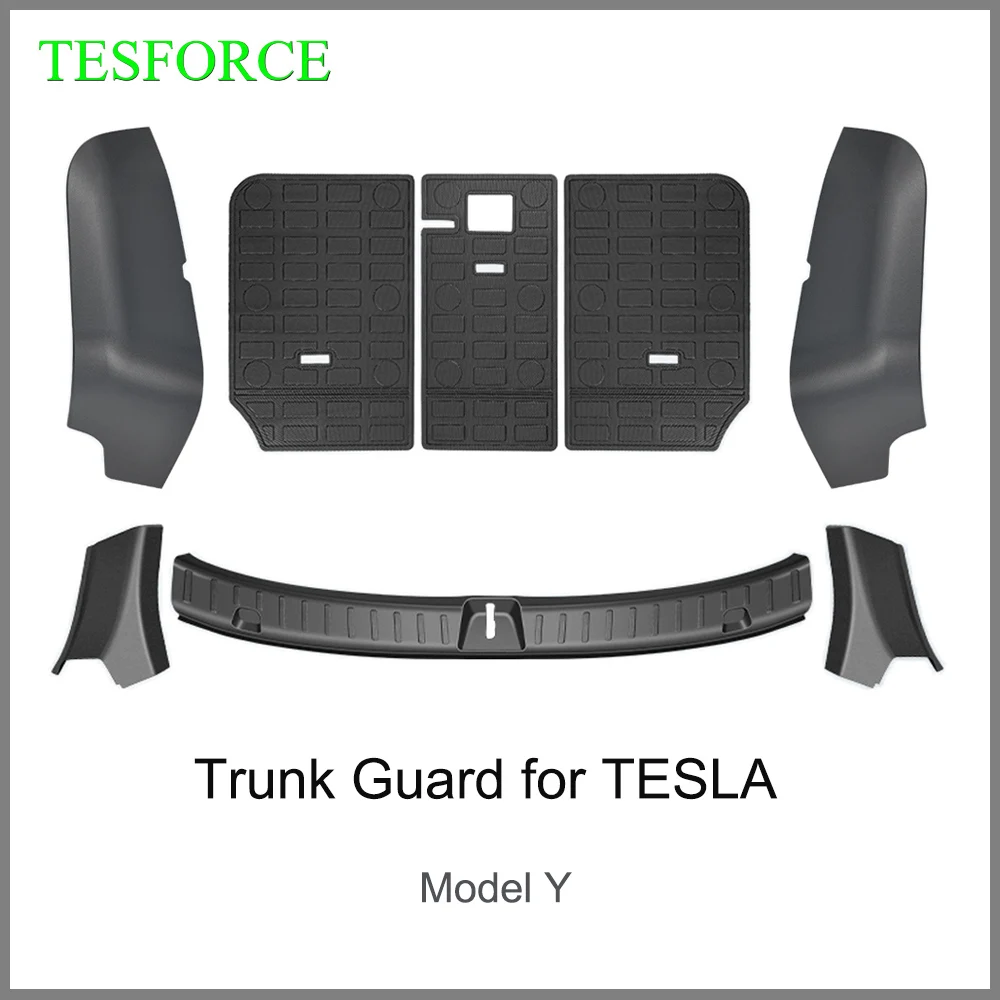 For-Tesla-Model-Y-2021-2023-Trunk-Sill-Plate-Protector-TPE-Rubber-Boot ...