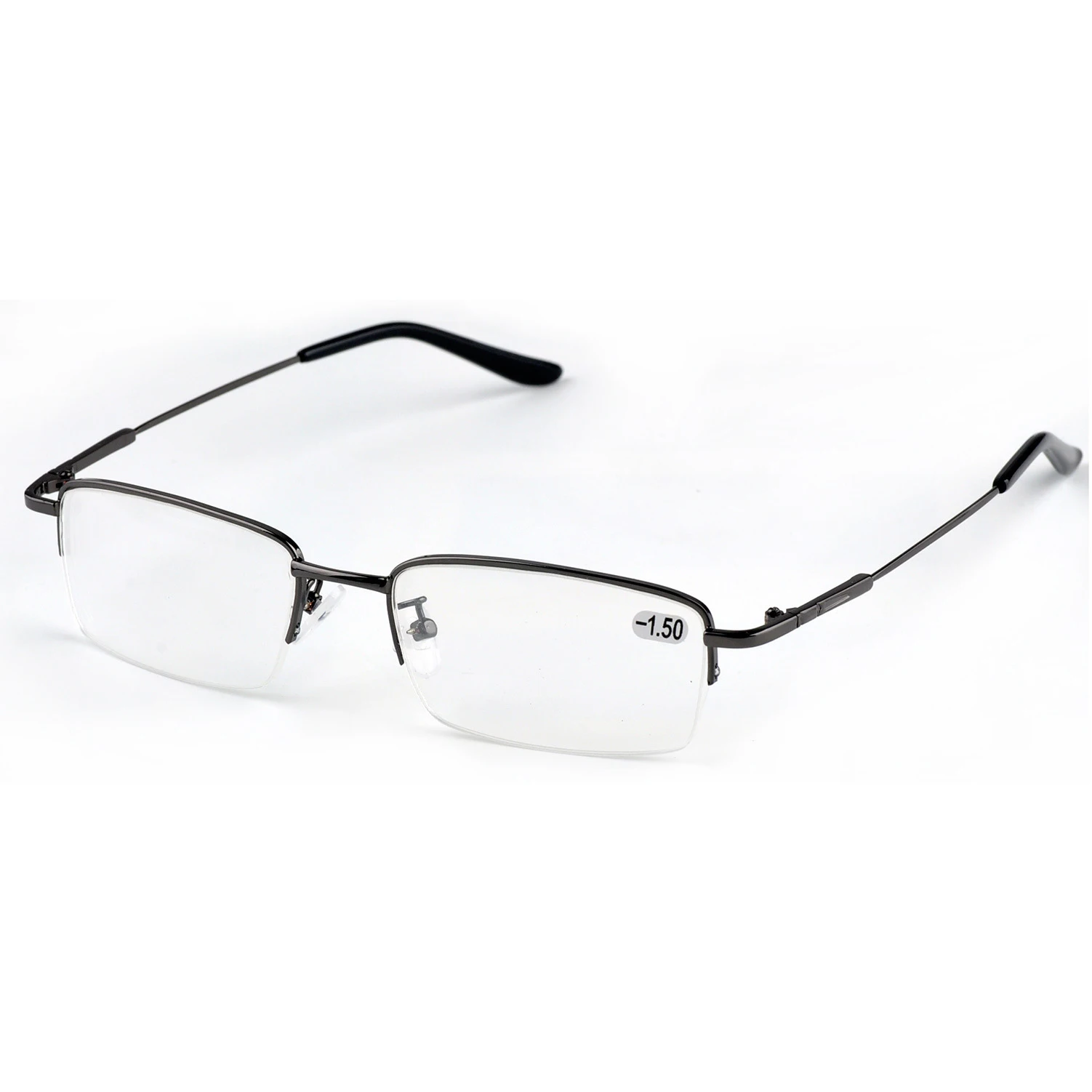 Gafas-de-memoria-de-media-montura-para-hombre-altura-de-Metal ...