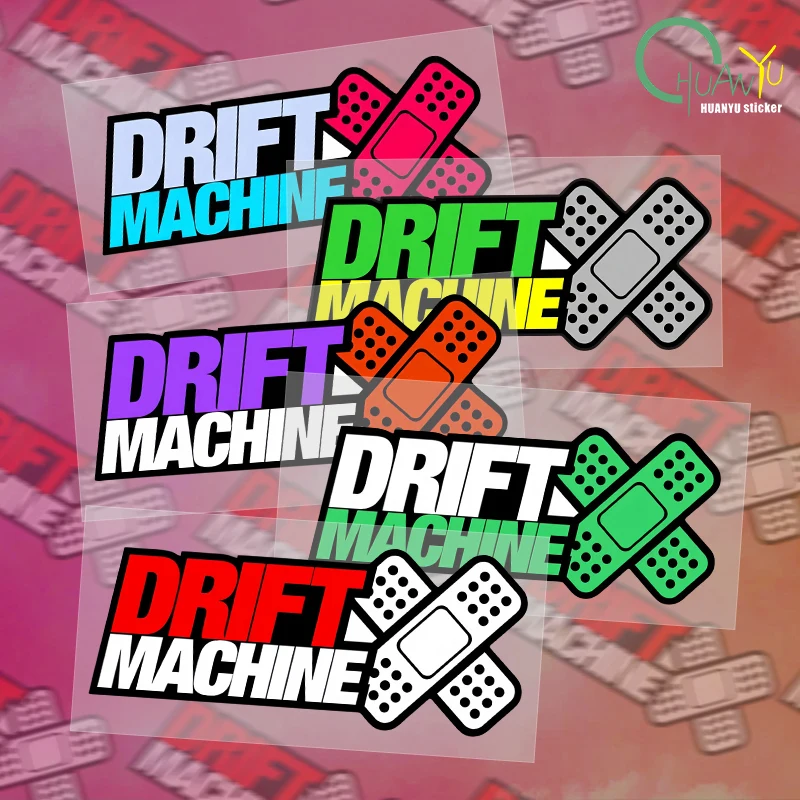 for-Drift-Machine-Red-Bandage-Cartoon-Car-Stickers-Scratch-Proof-Decal ...