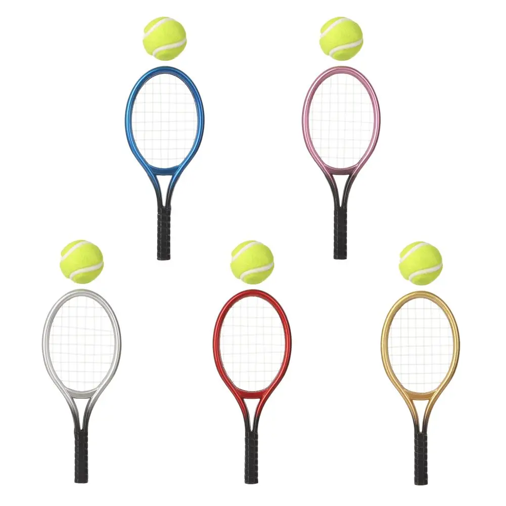 1/6 1/12 Children Garden Gift Miniature Tennis Racket Mini Tennis ...