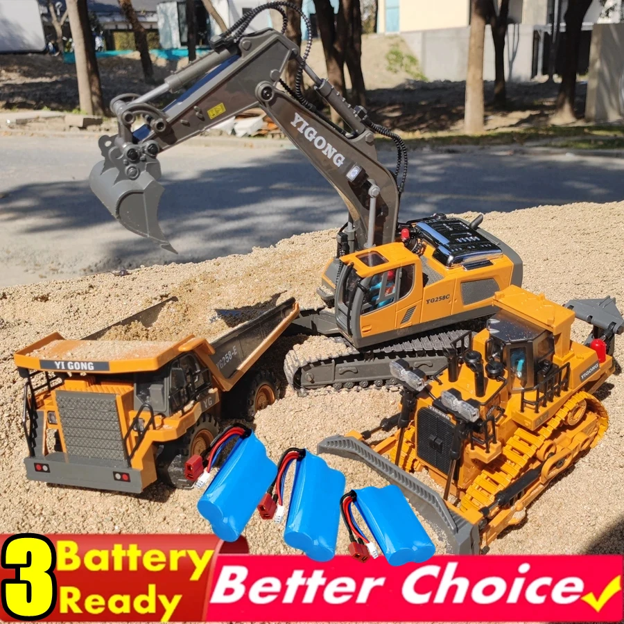 4WD-Remote-Control-Excavator-Toy-Radio-Controlled-RC-Dump-Truck-Vehicle ...