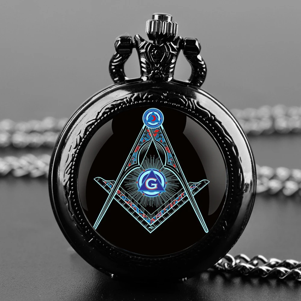 Vintage Freemason Masonic Lodge Mason G Quartz Pocket Watch, Necklace ...