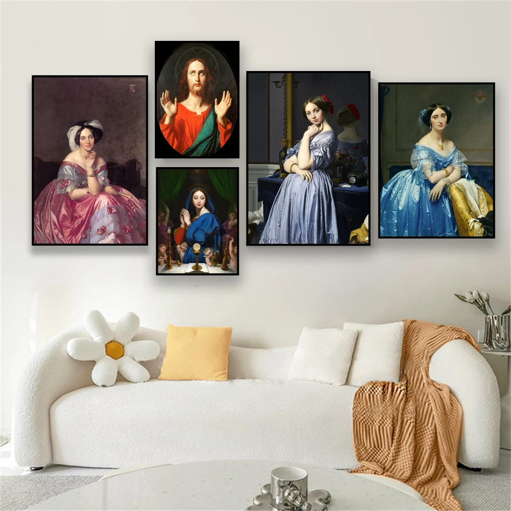 Classical-Jean-Auguste-Dominique-Ingres-Oil-Painting-Poster-Jean ...