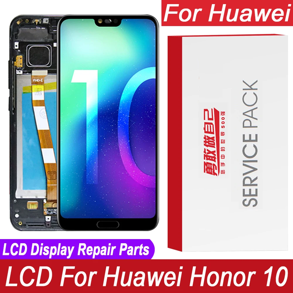 5.84 "original ips lcd para huawei honor 10 display lcd touch screen ...