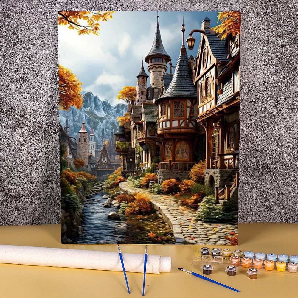 Modern-Painting-By-Numbers-For-Adults-Mountain-Scenery-Picture-Castle ...