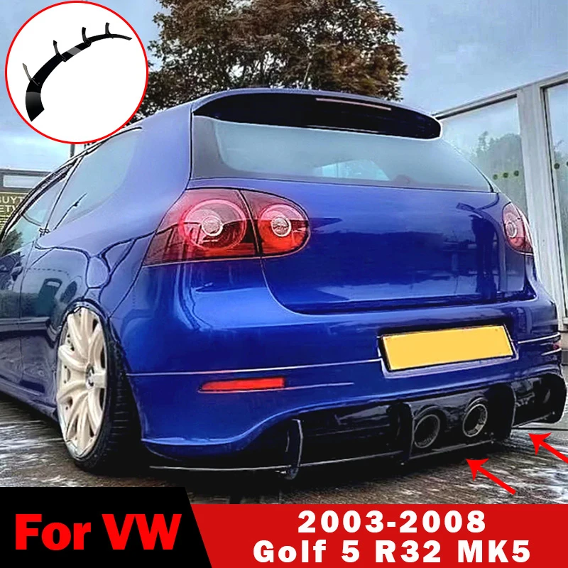 Car Rear Bumper Lip for Volkswagen 2003-2008 Golf 5 R32 MK5 Canards ...
