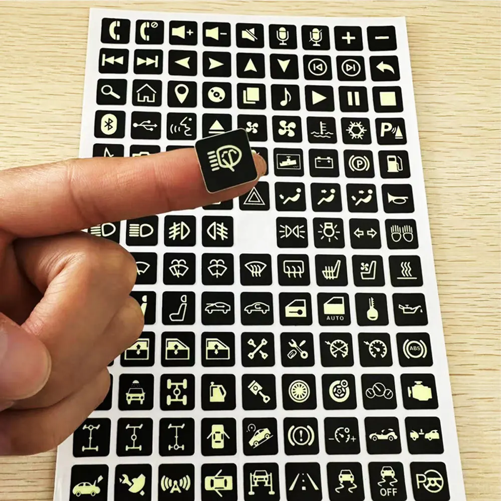 Luminous-Car-Rocker-Switch-Label-Circuit-Sticker-car-Instrument-Panel ...