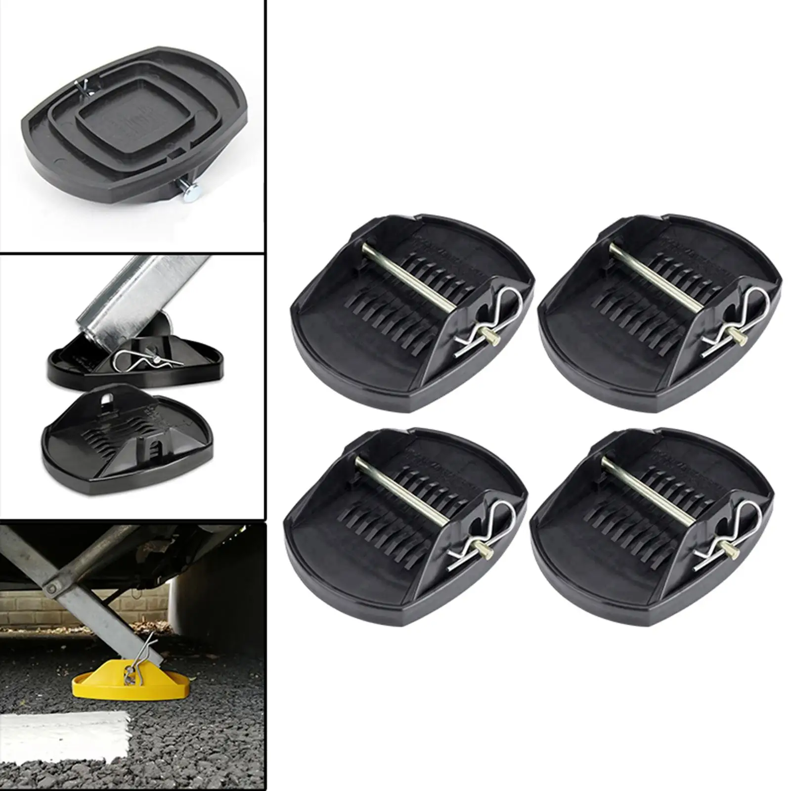 4-Pieces-Caravan-Jack-Pads-Wheel-Foot-Leg-Support-Adapter-for-Trailers ...