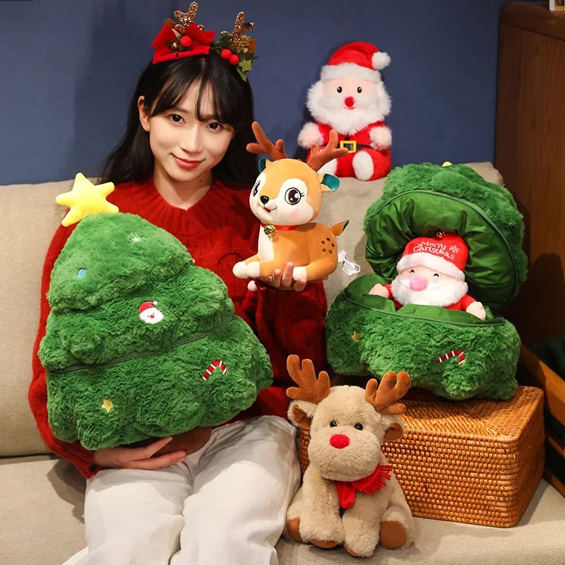 Creative-Christmas-Series-Doll-Santa-Claus-Elk-Plush-Toy-Stuffed-Soft ...