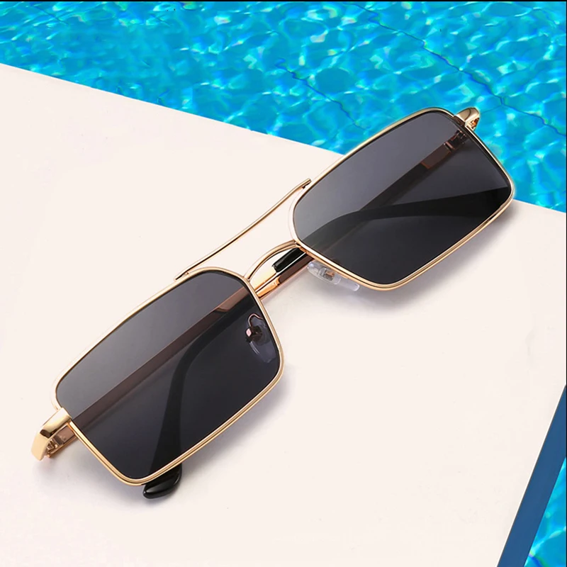 Vintage-Rectangle-Sunglasses-Women-Men-Classic-Small-Metal-Sun-Glasses ...