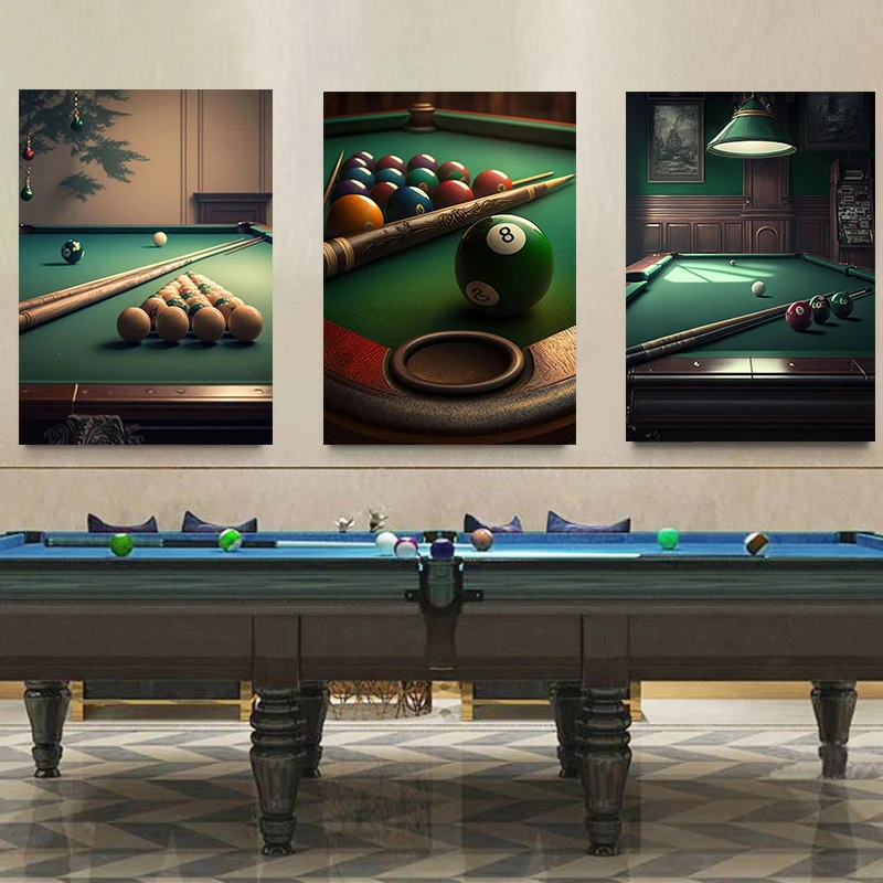 P-steres-de-billar-ingl-s-pintura-en-lienzo-arte-de-pared-impresiones ...
