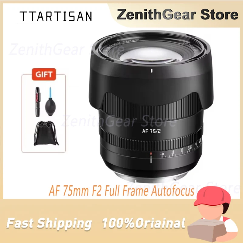 TTArtisan AF 75mm F2 Full Frame Autofocus Lens for Portrait Photography ...