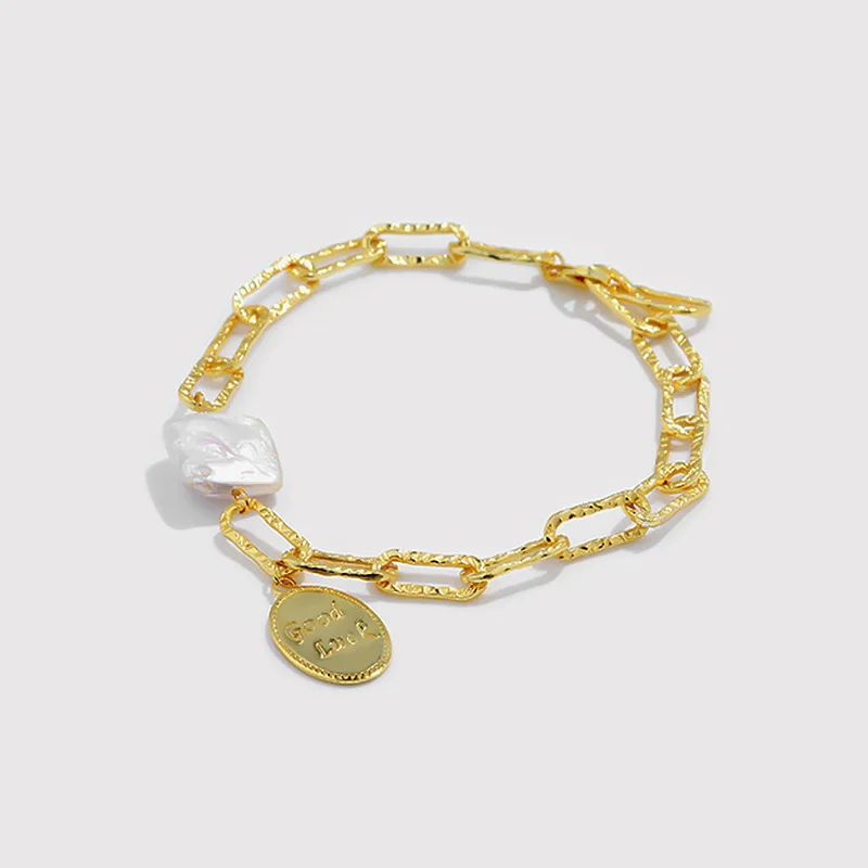 Cuban-Good-Luck-Coin-Authentic-925-Sterling-silver-baroque-Pearl-Chain ...