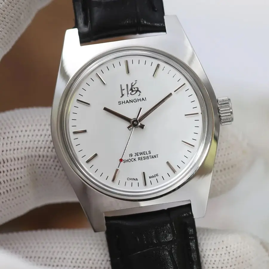 Shanghai 7120 Manual Mechanical Watch for Men 36mm Retro Business ...
