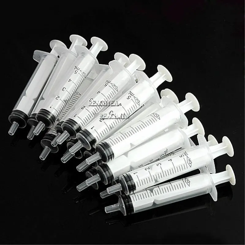 No-needle-10-20Pcs-Reusable-5ml-Syringe-Hydroponics-Plastic-Nutrient ...