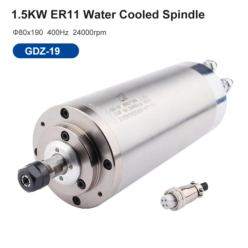 1-5kw-ER11-CNC-Router-Spindle-Motor-80x190mm-4-Bearing-Water-Cooling ...