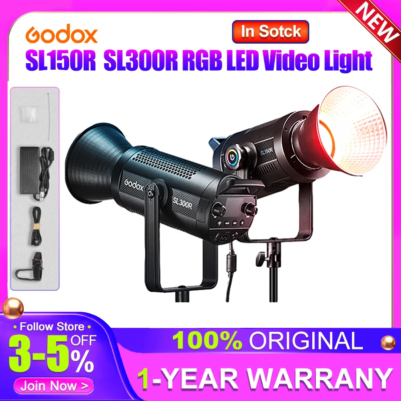 Godox-SL150R-SL300R-RGB-LED-Video-Light-2500K-10000K-CRI-95-TLCI-96 ...