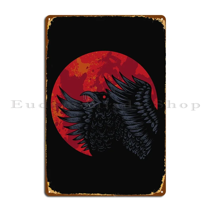 Crow-Bird-Angry-Metal-Plaque-Poster-Printing-Wall-Cave-Painting-Create ...