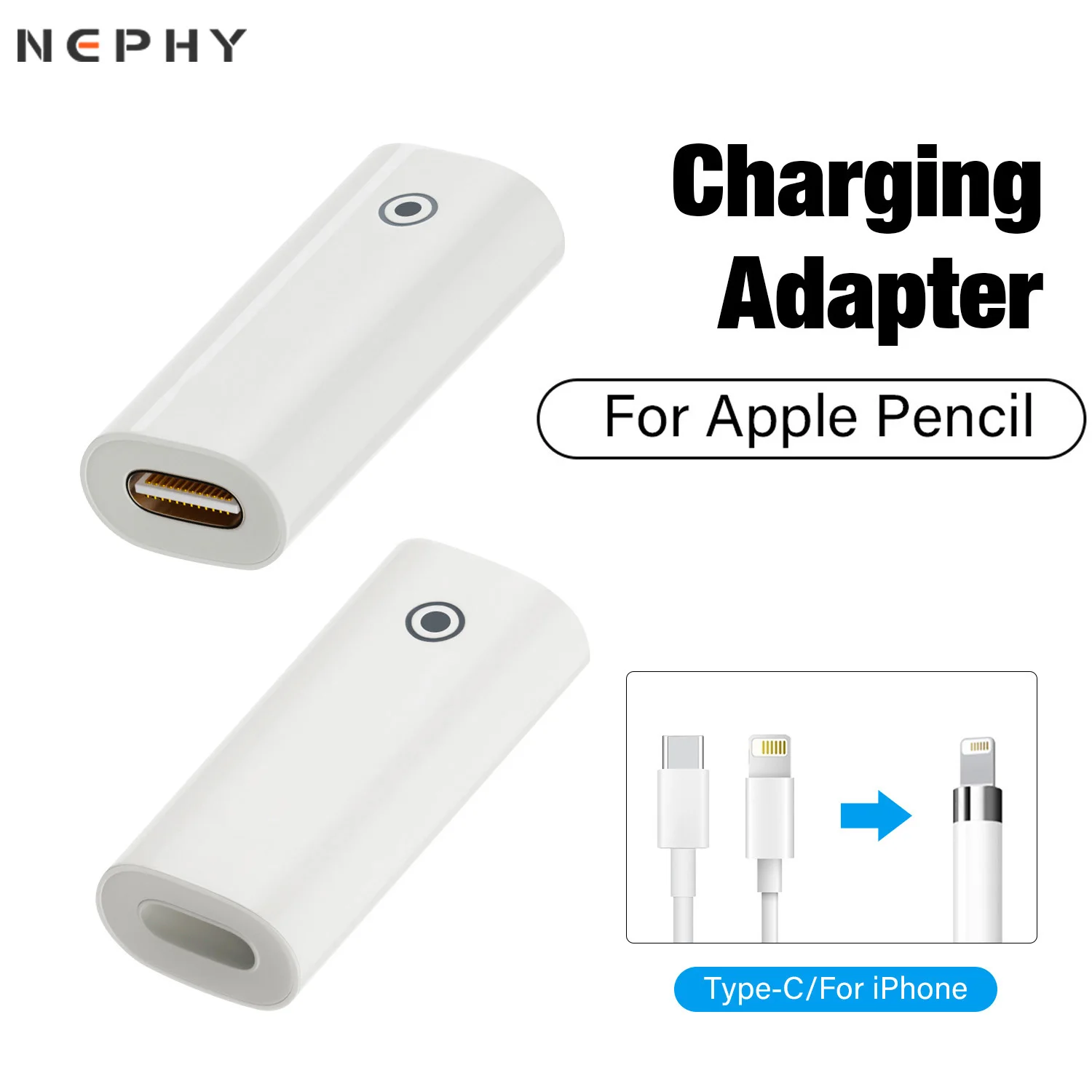 For Apple Pencil 1 2 iPad Pro Stylus pen Charge Adapter Charger ...