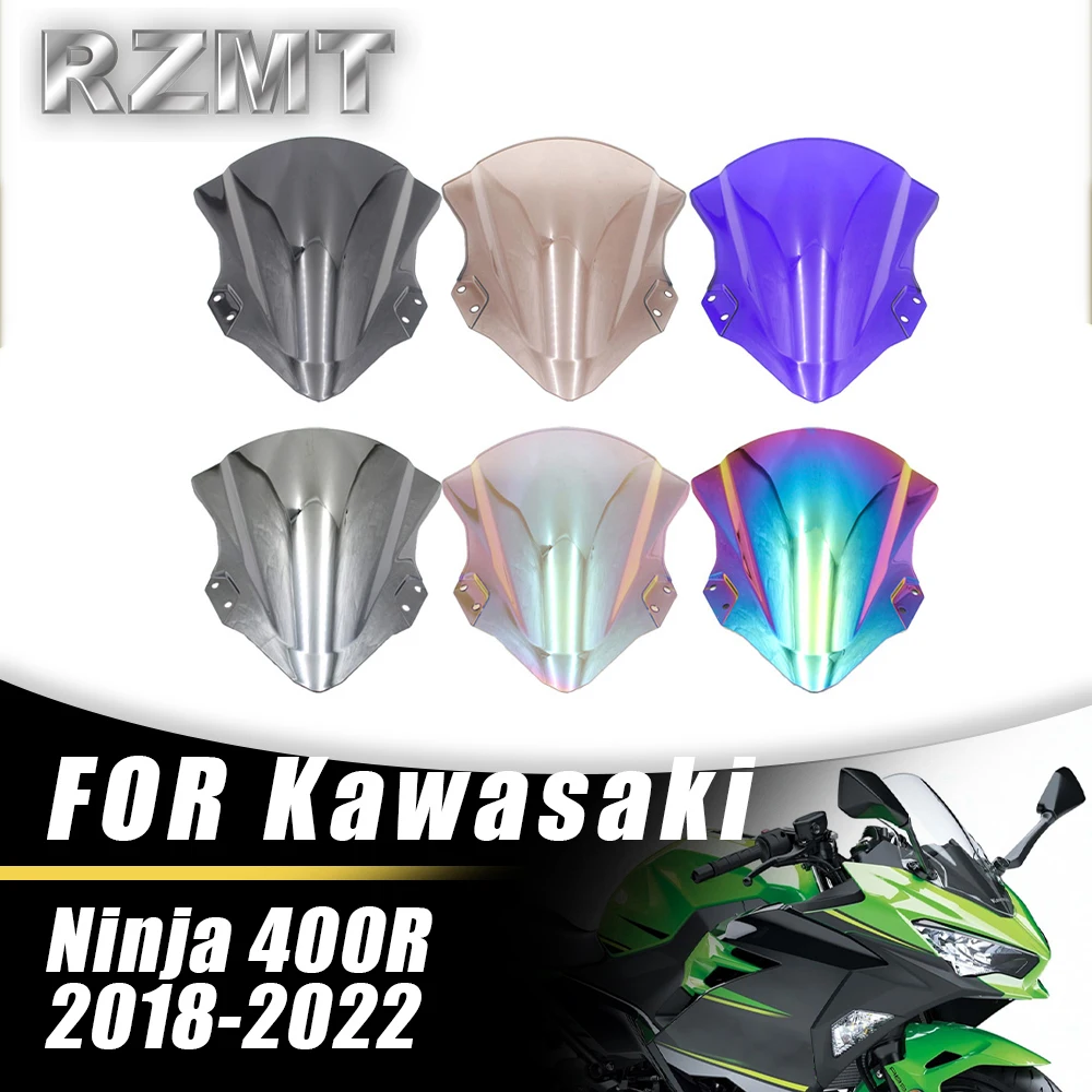 Front-Double-Bubble-Wind-Deflector-Windscreen-For-KAWASAKI-EX400R-NINJA ...