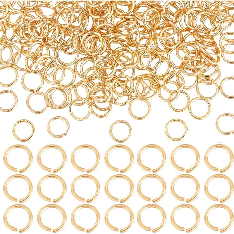 1-Box-300Pcs-Gold-Jump-Rings-18K-Gold-Plated-Open-Jump-Rings-6mm-for ...