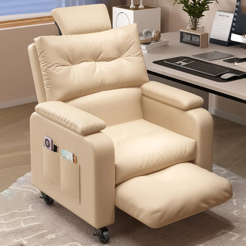 Adjustable Single Sofa Chair with Caster Living Room Bedroom Soft ...