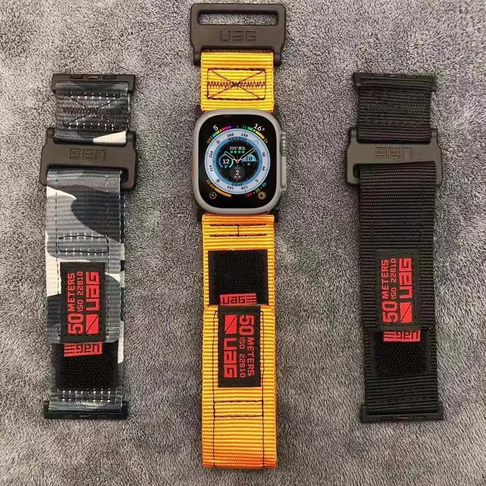Nylon-Loop-Strap-For-Apple-Watch-Ultra-2-49mm-Series-9-45mm-Band-For ...