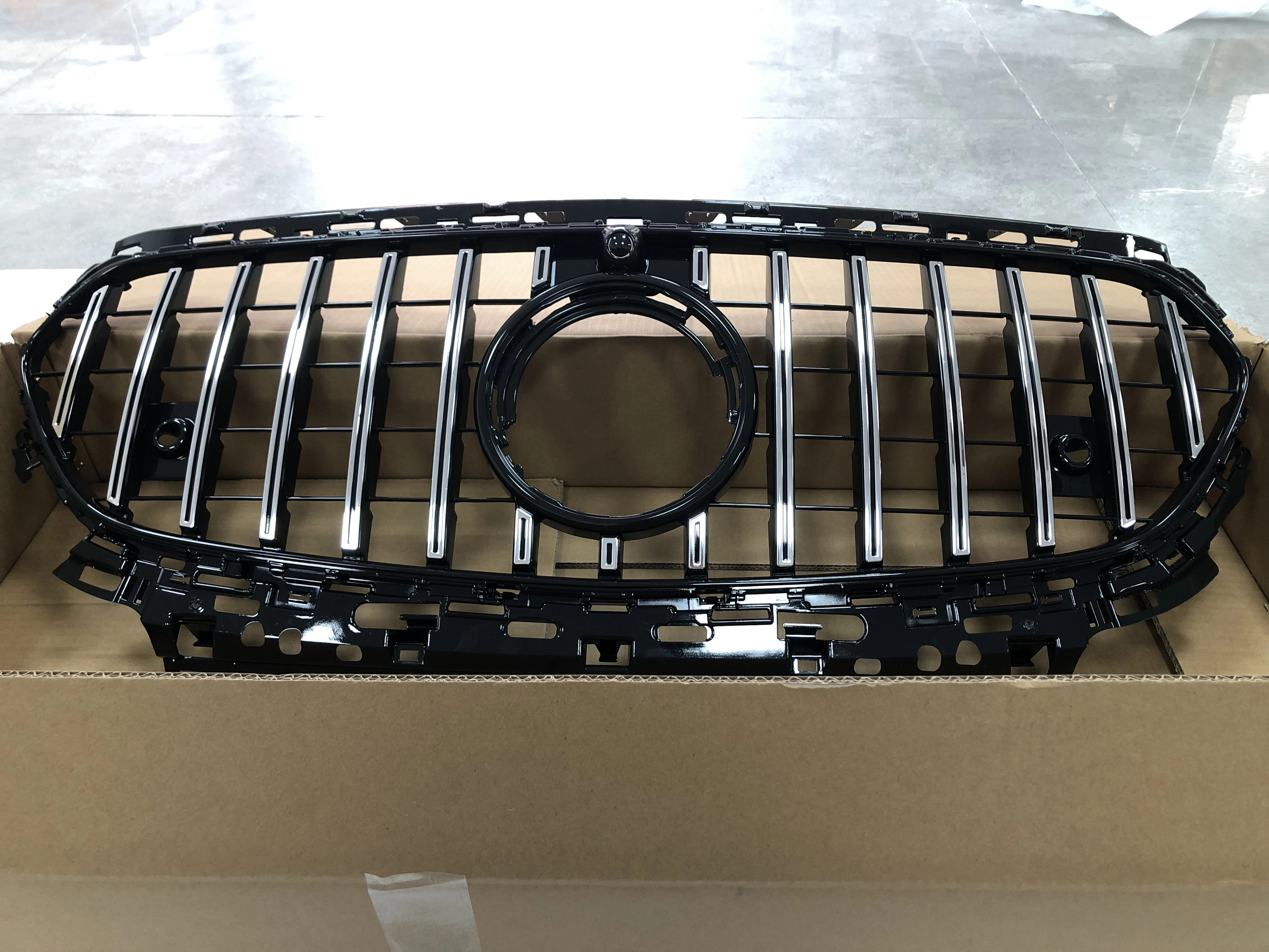 Silver-and-Black-ABS-Front-Grille-Mesh-Grill-Fits-for-Benz-E-Class-W214 ...