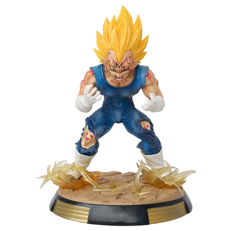 Anime Dragon Ball Z Super Saiyan Vegeta Battle Damaged Ver. GK PVC ...
