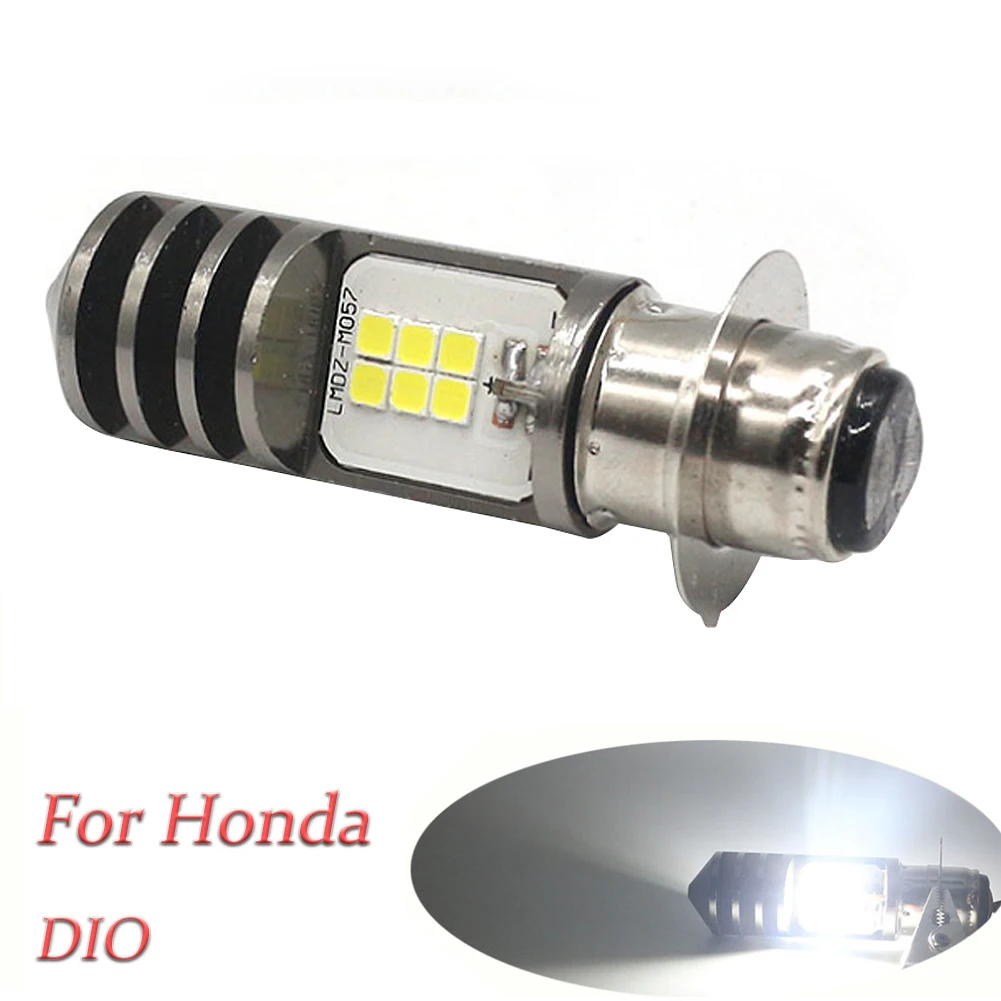 12V-Motorcycle-LED-Headlight-Bulb-White-Light-Bulb-Spotlight-For-Honda-DIO-AF18-28-AG100AF34 ...
