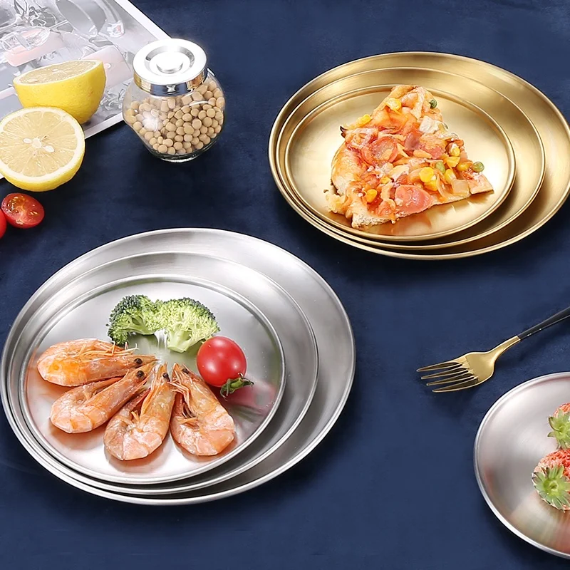 Korean-Style-Stainless-Steel-Dish-Plate-with-Various-Custom-Sizes ...