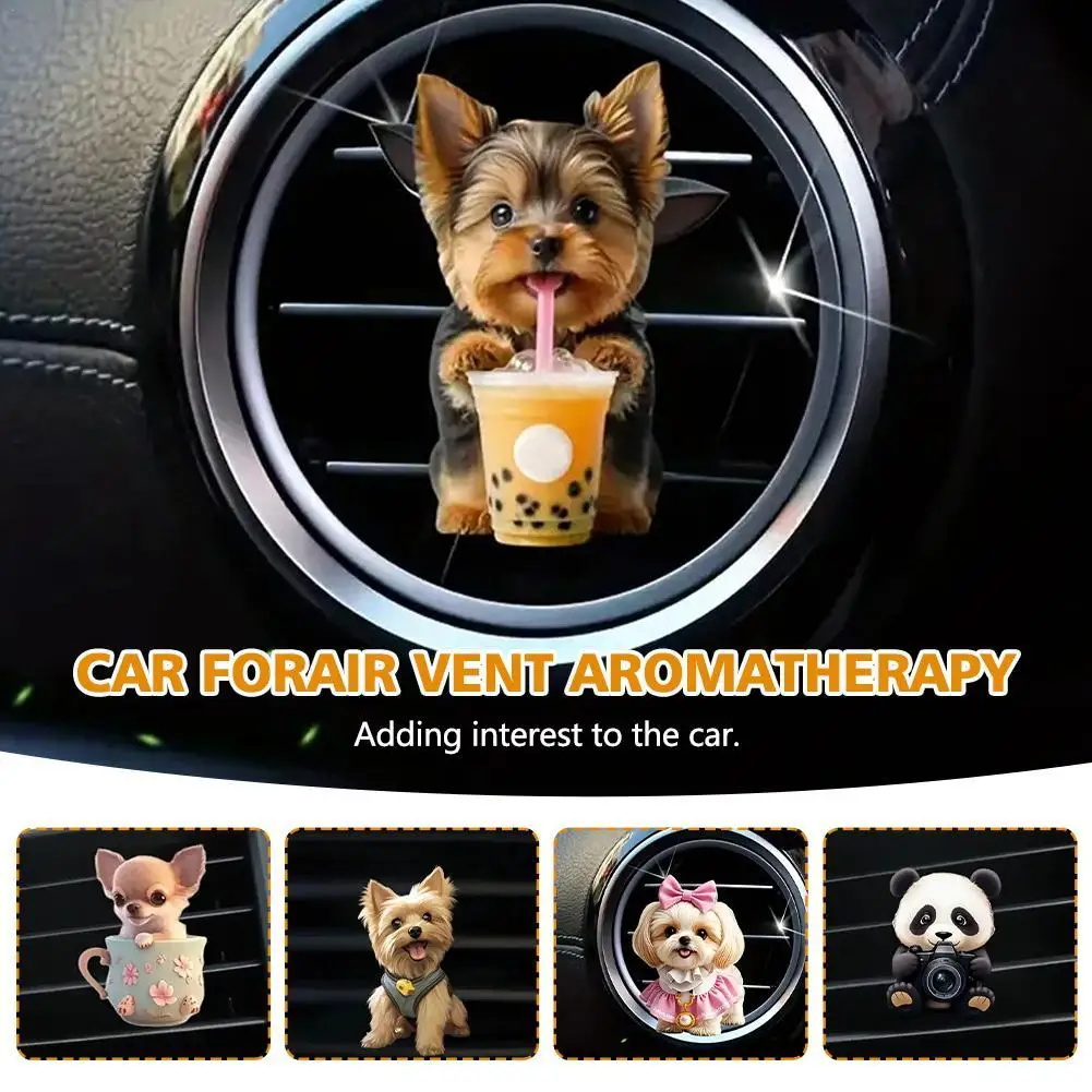 Cute Cartoon 2D Kitten Ventilation Clip Car Air Freshener Car Air ...