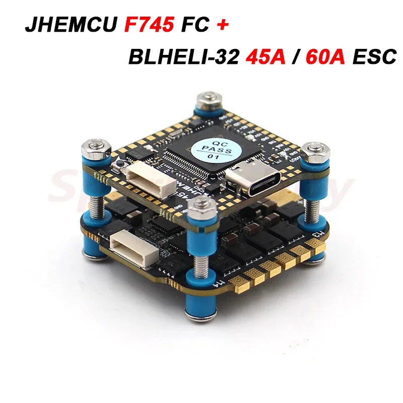 JHEMCU F745 Flight Controller Stack（GF30F745 MPU6000+ BLHELI_32 45A/60A ...