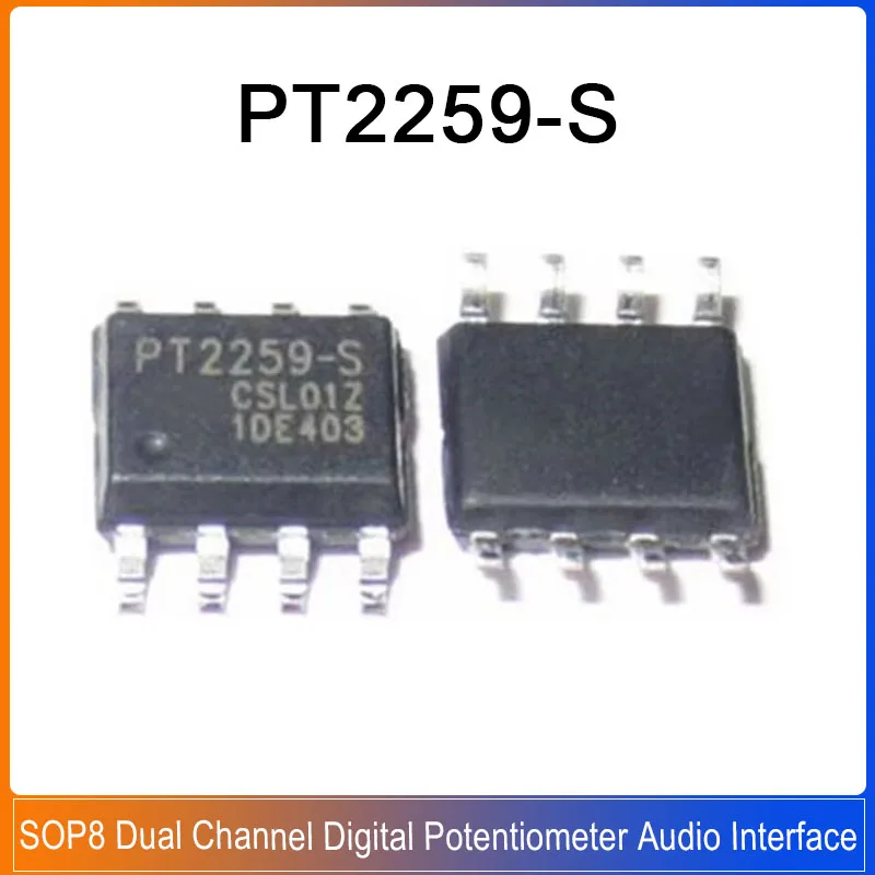 10PCS-PT2259-S-PT2259-SOP8-Dual-Channel-Digital-Potentiometer-Audio-Interface-Chip-Volume ...